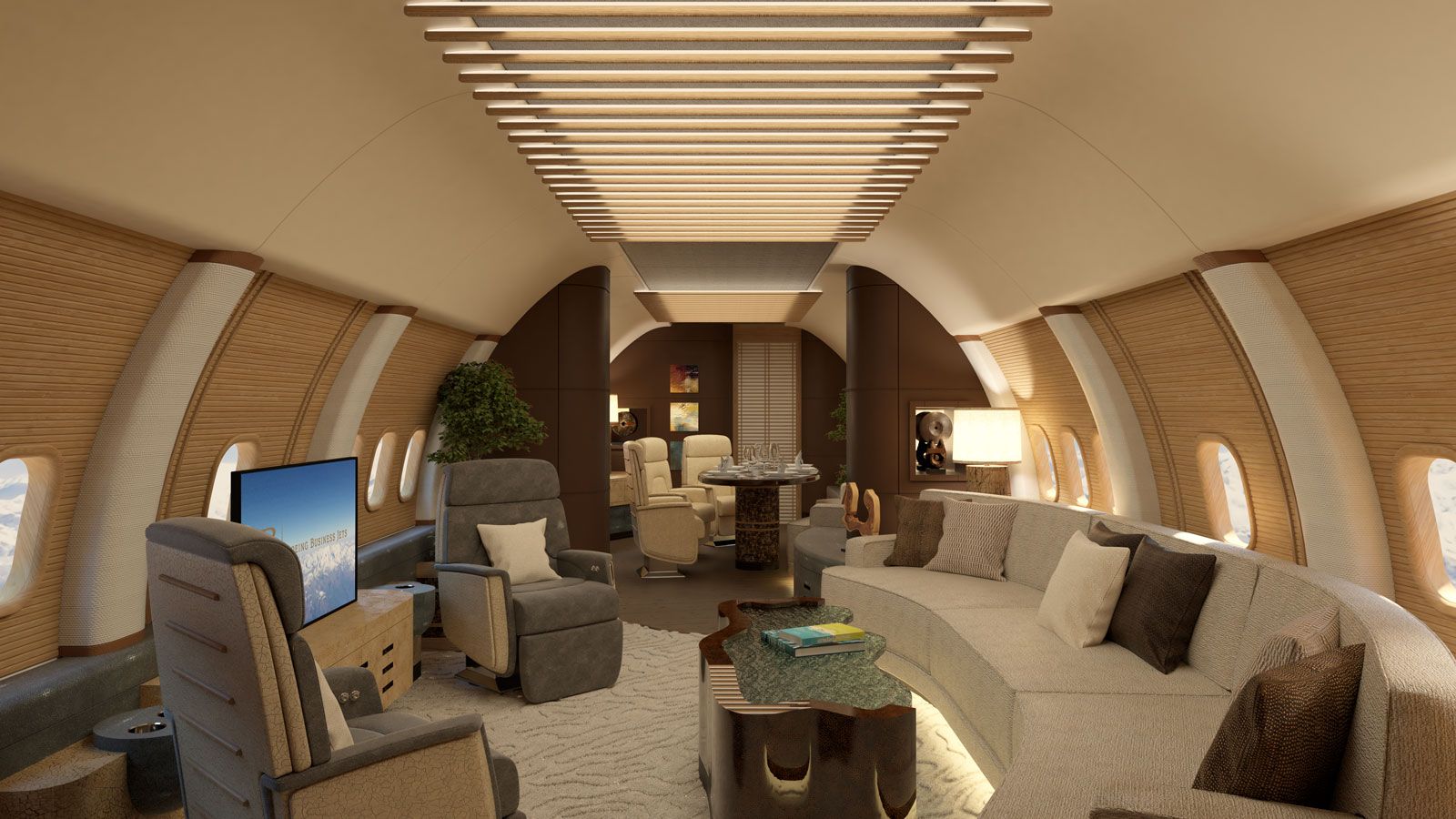 Mark Berryman Design reveals Boeing business jet interior